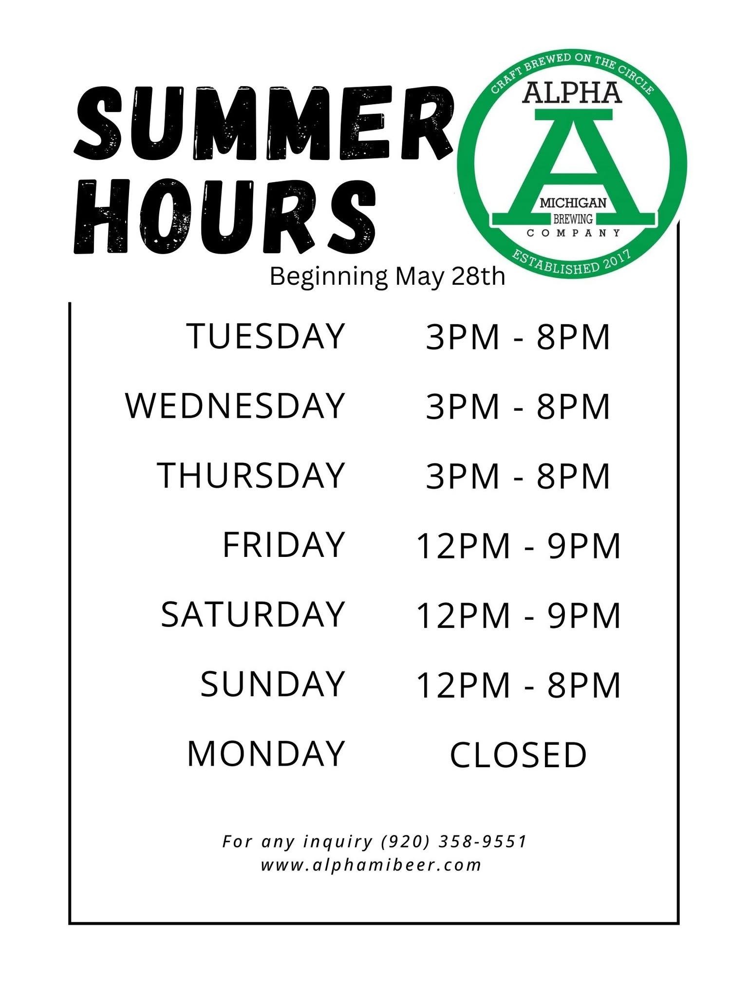 TAP LIST - Menu for Brews and Beers in Alpha, MI Brewery